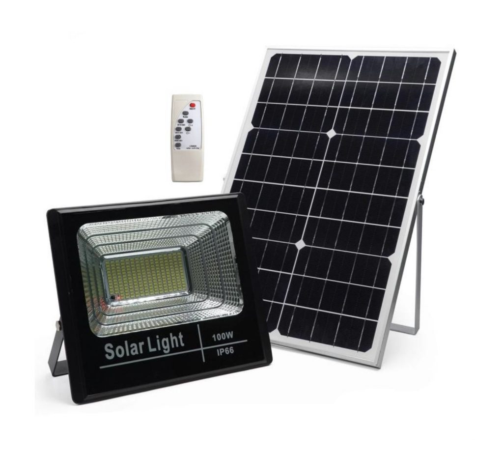 Proiector solar 100W, Negru – Led Upgrade